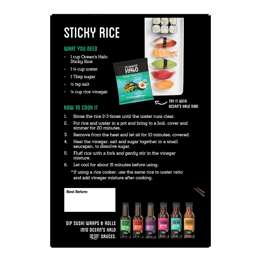 Organic and Vegan Sticky Rice – Ocean's Halo